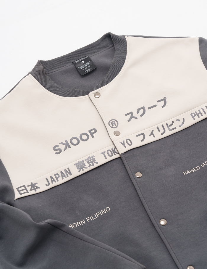 SKOOP® Ryuu Varsity Jacket Warm Cement